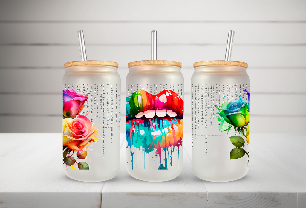 "Rainbow Lips" Libby Cup – Hustle Print Studio