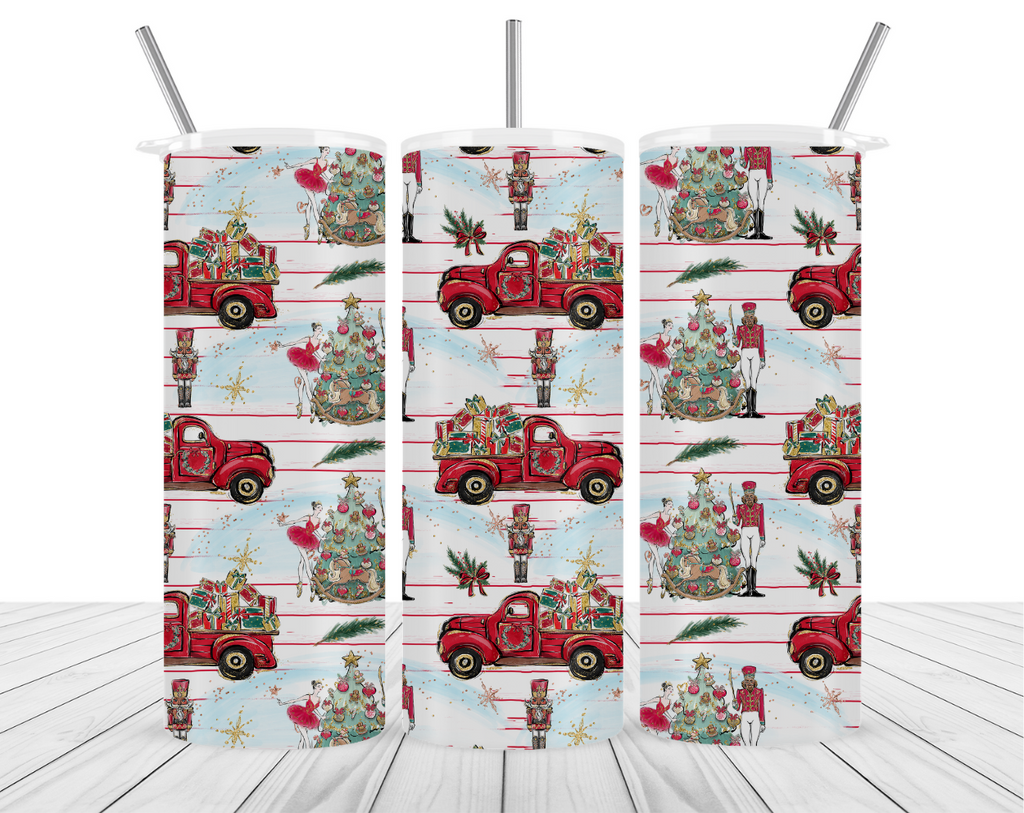 "Little Red Christmas Ute" 20oz Tumbler Wrap – Hustle Print Studio