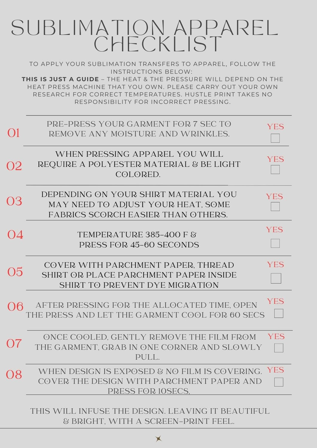 A4 - (21cm x 28cm) Sublimation Gang Sheet – Hustle Print Studio