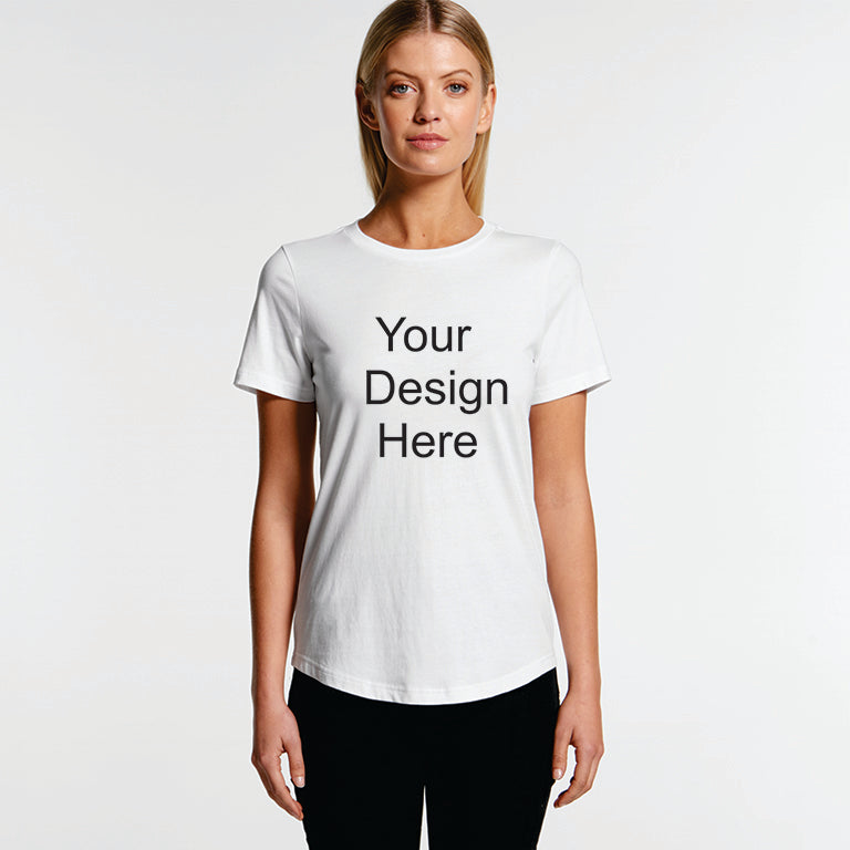 4052 Women's CURVE BOTTOM Tee – Hustle Print Studio