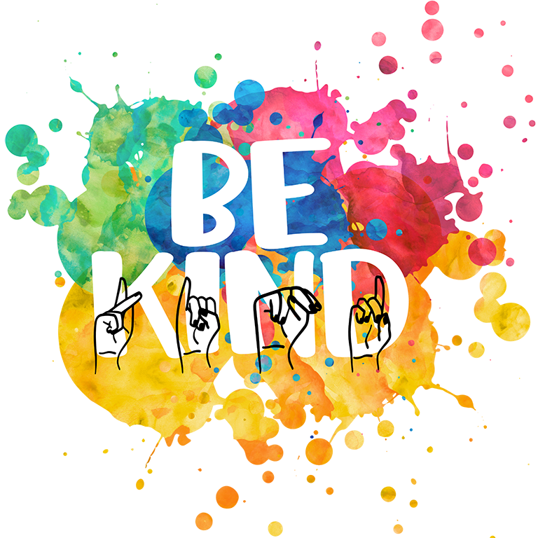 "Be Kind Sign Language" Transfer – Hustle Print Studio