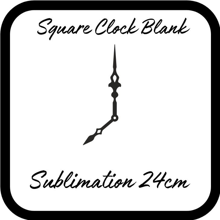 Blank Square Clock Sublimation 24cm – Hustle Print Studio